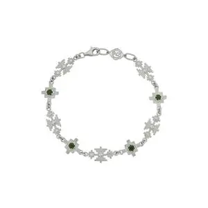 ZOË & MORGAN Ayllu Chrome Diopside Bracelet - Silver/green