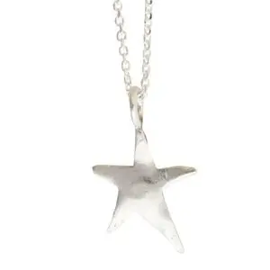 KAREN HALLAM Ziggy Star Charm Necklace - Silver