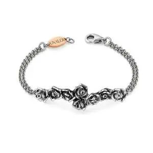UNALOE Olimpic Sterling Rose Chain Bracelet - Silver