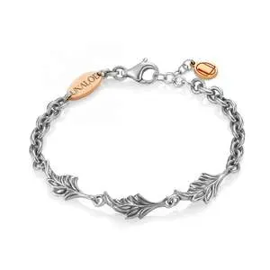 UNALOE Everblack Leaves Sterling Bracelet - Silver