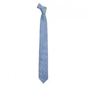 DAVID WEJ Paisley Print Necktie Blue/white