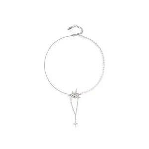 RETRO CHIC Starry Necklace - Silver/white