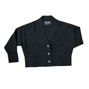 LINDSAY NICHOLAS NEW YORK Cropped Merino Cardigan