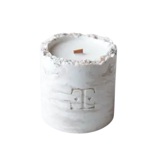 Esti Living Neutrals / Moon & Fig Gemstone Candle Large - White