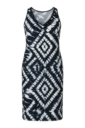 CONQUISTA Sleeveless Allover Print Dress