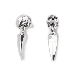 KASUN LONDON Vampire Skull Cufflinks - Silver