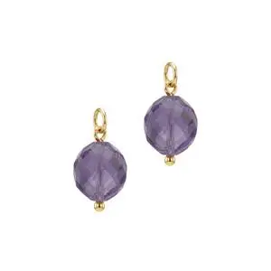 JAREDJAMIN Faceted Lavender Quartz Earring Charms - Purple