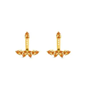 SALLY SKOUFIS Pure Ear Jacket With Simulated Diamond In Vermeil - Gold