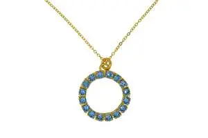 VICKISARGE Hoop Pendant Necklace Blue