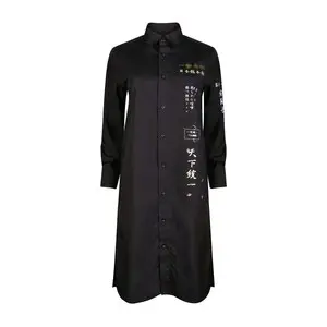 TOKKOU Printed Long-sleeve Shirt - Black