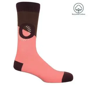 PEPER HAROW - MADE IN ENGLAND Alphabet O Socks Pink