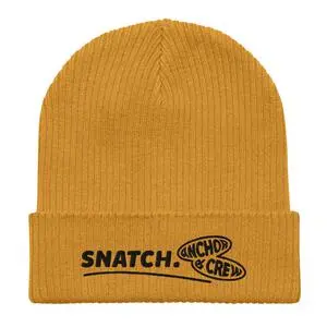 ANCHOR & CREW Organic Cotton Embroidered Beanie - Yellow