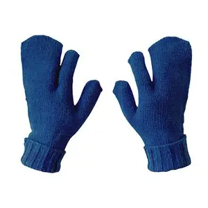LONDON ATELIER BYPRODUCT Knitted Mitten Gloves - Blue