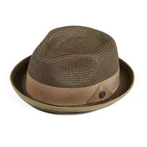 DASMARCA HATS Dasmarca Andy Short Brim Straw Trilby - Green