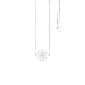 SEVEN SAINTS Seed Of Life Choker And Lariat Necklace - Silver