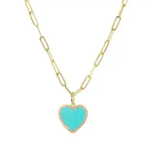 KAMARIA Heart Pendant Necklace - Gold