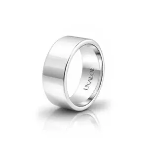 UNALOE Classic Smooth French-edge Sterling Band - Silver