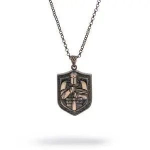 EBRU JEWELRY Shield Of Honor Sterling Necklace - Silver