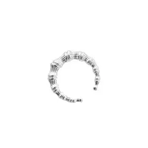GOLD & HONEY Bamboo Cuff Ring - Silver