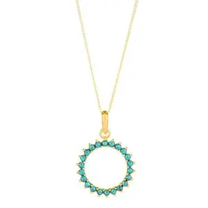 CHARLOTTE'S WEB JEWELLERY Halo Radiance Turquoise Necklace - Gold