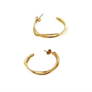 POSH TOTTY DESIGNS Delta Open Hoop Earrings - Gold