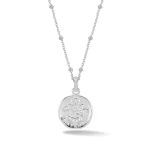 DOWER & HALL Sterling Sixpence Pendant Necklace - Silver