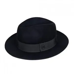 DAVID WEJ Wool Fedora Hat - Black