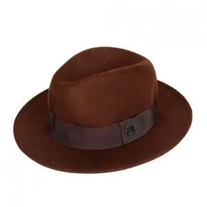 DAVID WEJ Wool Fedora Hat - Brown