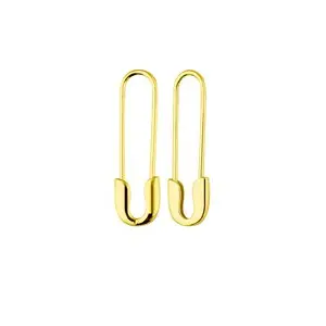 SPERO LONDON Sterling Silver Safety Pin Earrings - Gold