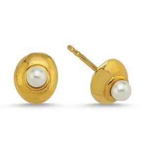 LINYA JEWELLERY Vera Pearl Stud Earrings