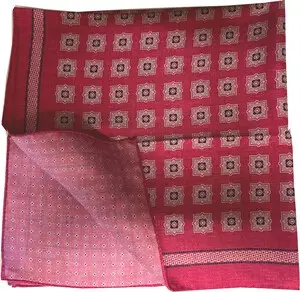 LAZYJACK PRESS Double-sided Italian Silk Bloom Scarf - Pink