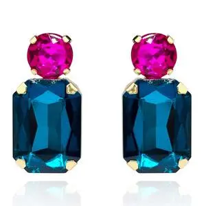 MICHAEL NASH JEWELRY Adelle Crystal Drop Earrings - Blue