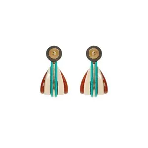GISSA BICALHO Acrylic Hoop Empire Earrings - Yellow