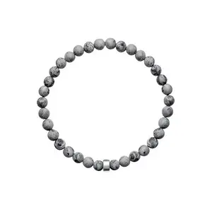 ORA PEARLS Aro Map Jasper Bead Bracelet