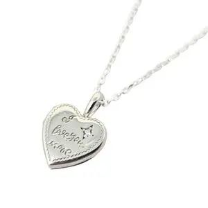 HARFI I Love You More Heart Locket Necklace - Silver