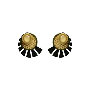 GISSA BICALHO Acrylic Earrings - Black
