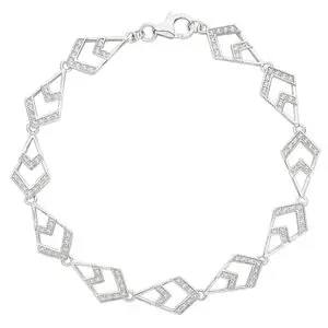 LUCY QUARTERMAINE Sterling And Topaz Tie Link Bracelet - Silver