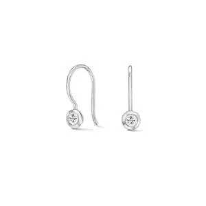 DOWER & HALL Sterling White Sapphire Drop Earrings - Silver