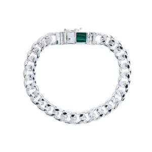 ARMATURE Malachite Bon Bon Curb Chain Bracelet