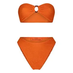 MAISON TANGERINE Santorini Crinkle Bikini - Orange