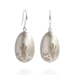 SAULE LABEL Nova Platinum Glow Drop Earrings - Silver