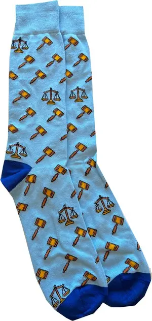 LAZYJACK PRESS Trust Me I'm A Lawyer Socks - Blue