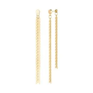 REJECTED HEARTS CLUB Elegante Chevron Dangle Earrings - Gold