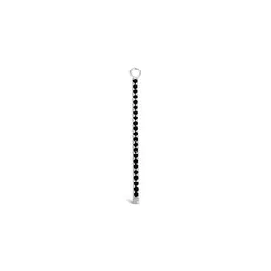LUTIRO Long Charm Stick Single Earring - Silver