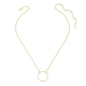 HEATHER HAWKINS Hammered Circle Chain Necklace