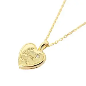 HARFI Heart Charm Locket Necklace - Gold