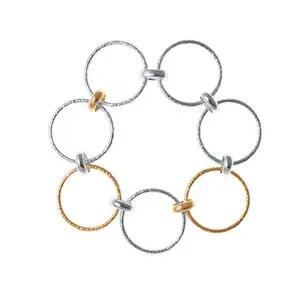 LUCY QUARTERMAINE Hula Multi Finish Bracelet - Gold/silver