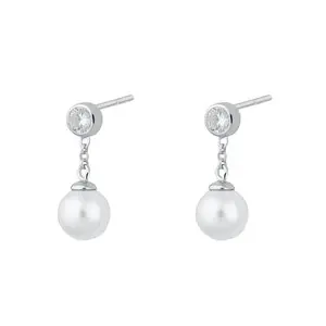 SCREAM PRETTY Pearl Drop Stud Earrings - Silver