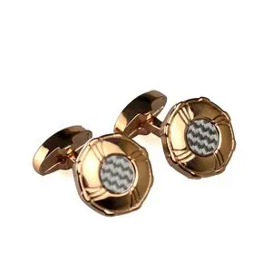 DAVID WEJ Octagon Metal Cufflinks - Rose Gold