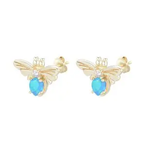 KAMARIA Bee Stud Earrings - Blue
